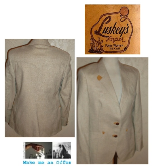 Luskey's | Jackets & Coats | Luskeys New Beige Western Blazer Size M ...